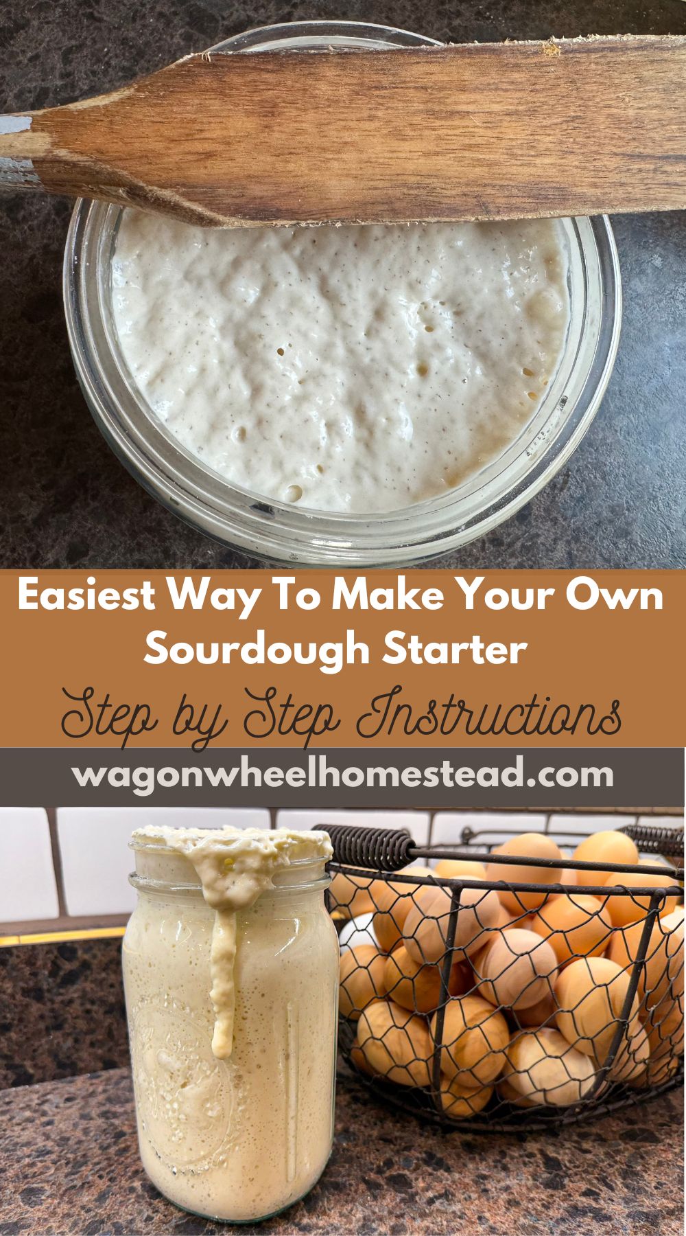 How To Easily Make A Sourdough Starter Without A Scale - Wagon Wheel ...