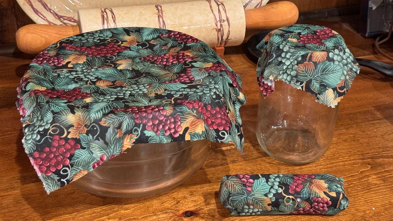 How To Make Beeswax Wraps, Jar Bonnets & Food Covers - Wagon Wheel ...