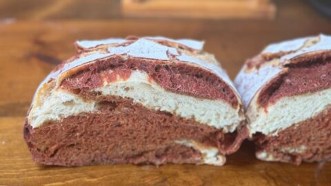 Pink Swirled Artisan Sourdough Bread Recipe Made With All Natural Color ...