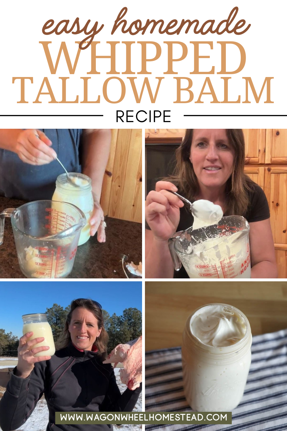 Easy Homemade Whipped Tallow Balm Recipe - Wagon Wheel Homestead
