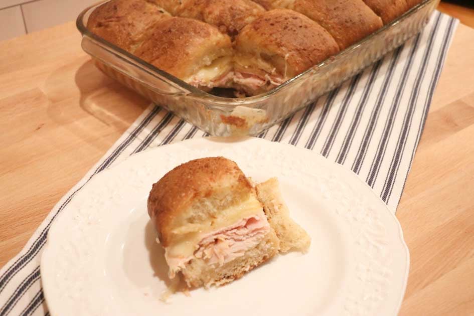 Turkey and Swiss Hawaiian Roll Sourdough Sliders - Wagon Wheel Homestead